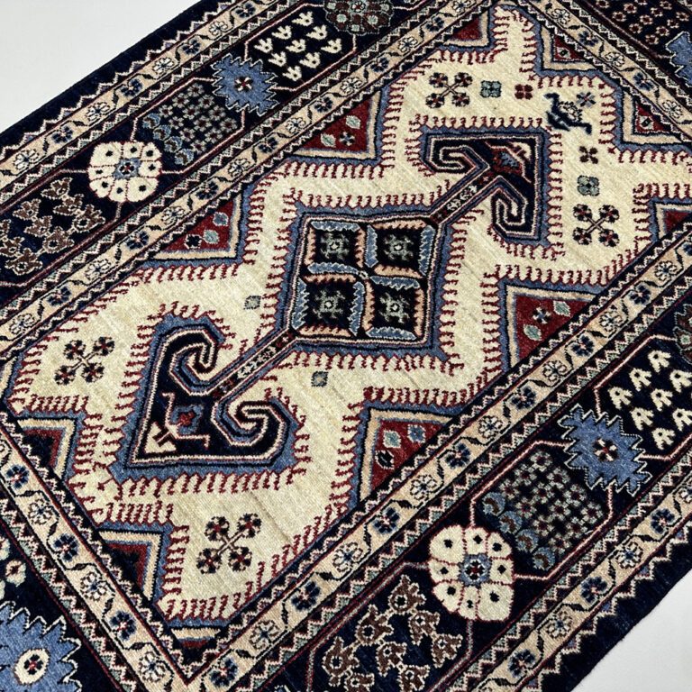 Handmade Boho Nomadic Afghan Tribal Wool Rug (4′ x 6′) | Yamil Craft