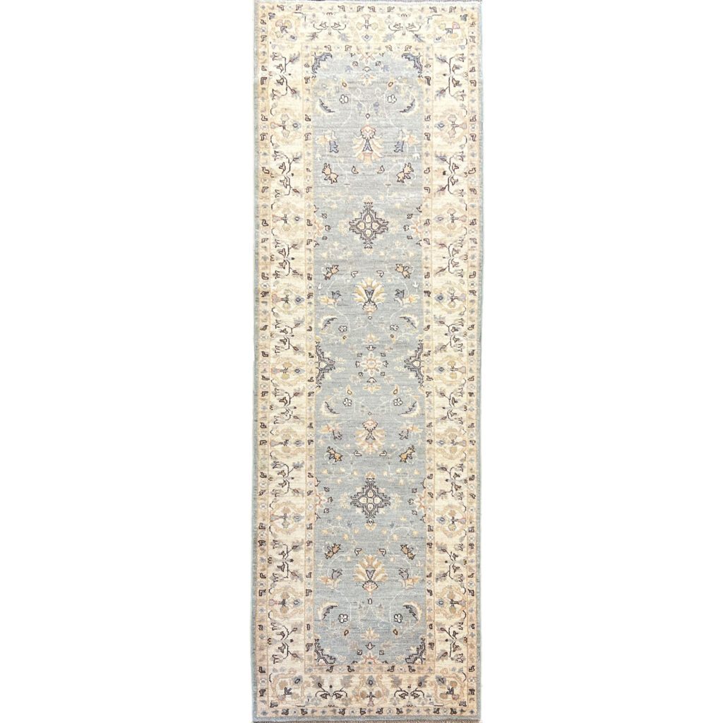 Handmade Neutral Turkish Oushak Wool Runner Rug (2’10” x 9’8″) | Yamil ...
